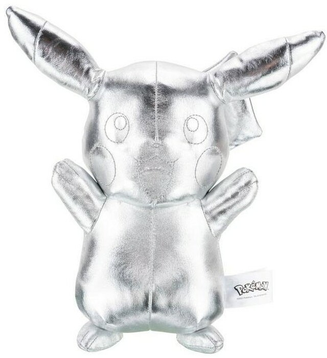 Pokémon 25th Anniversary: Pikachu (Silver Version) - Plush Figure | at ...