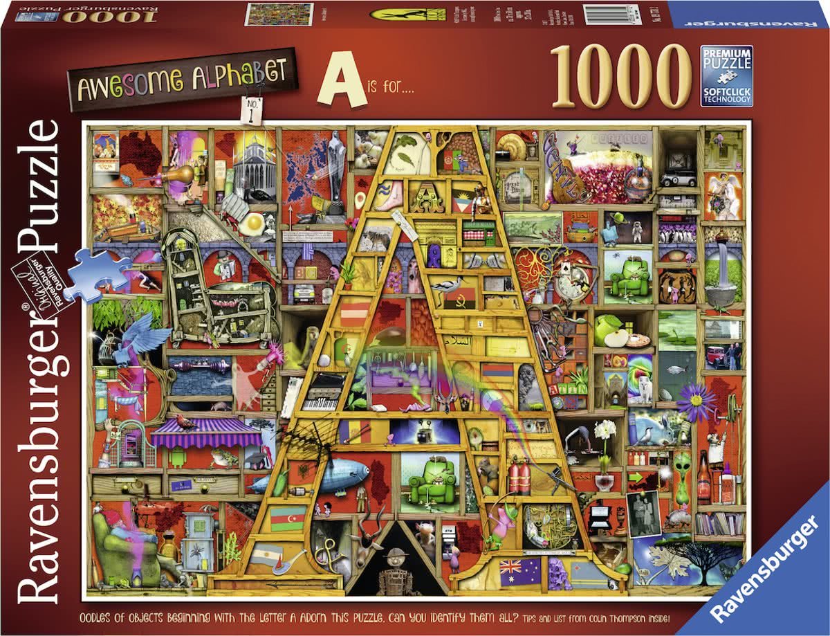 Ravensburger : Awesome Alphabet A Puzzle (1000 Pcs) | Board Game | at ...