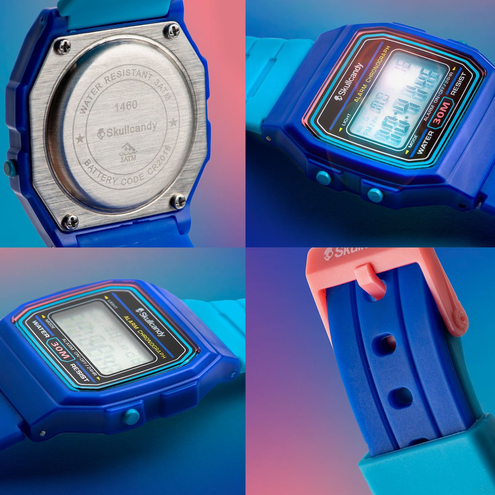 Skullcandy Push Earbuds TWS Limited Edition RAD Blue + Digital Watch ...