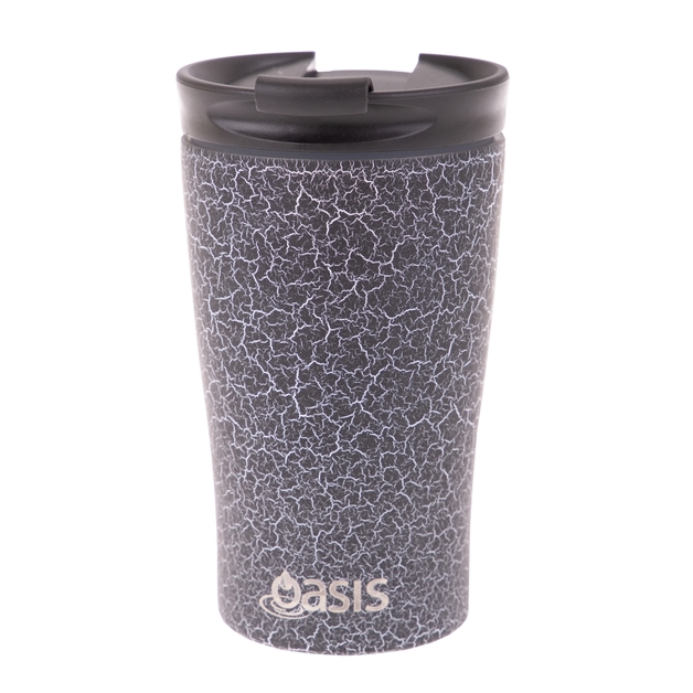 Oasis: Stainless Steel Insulated Travel Cup - Black Crackle (350ml ...
