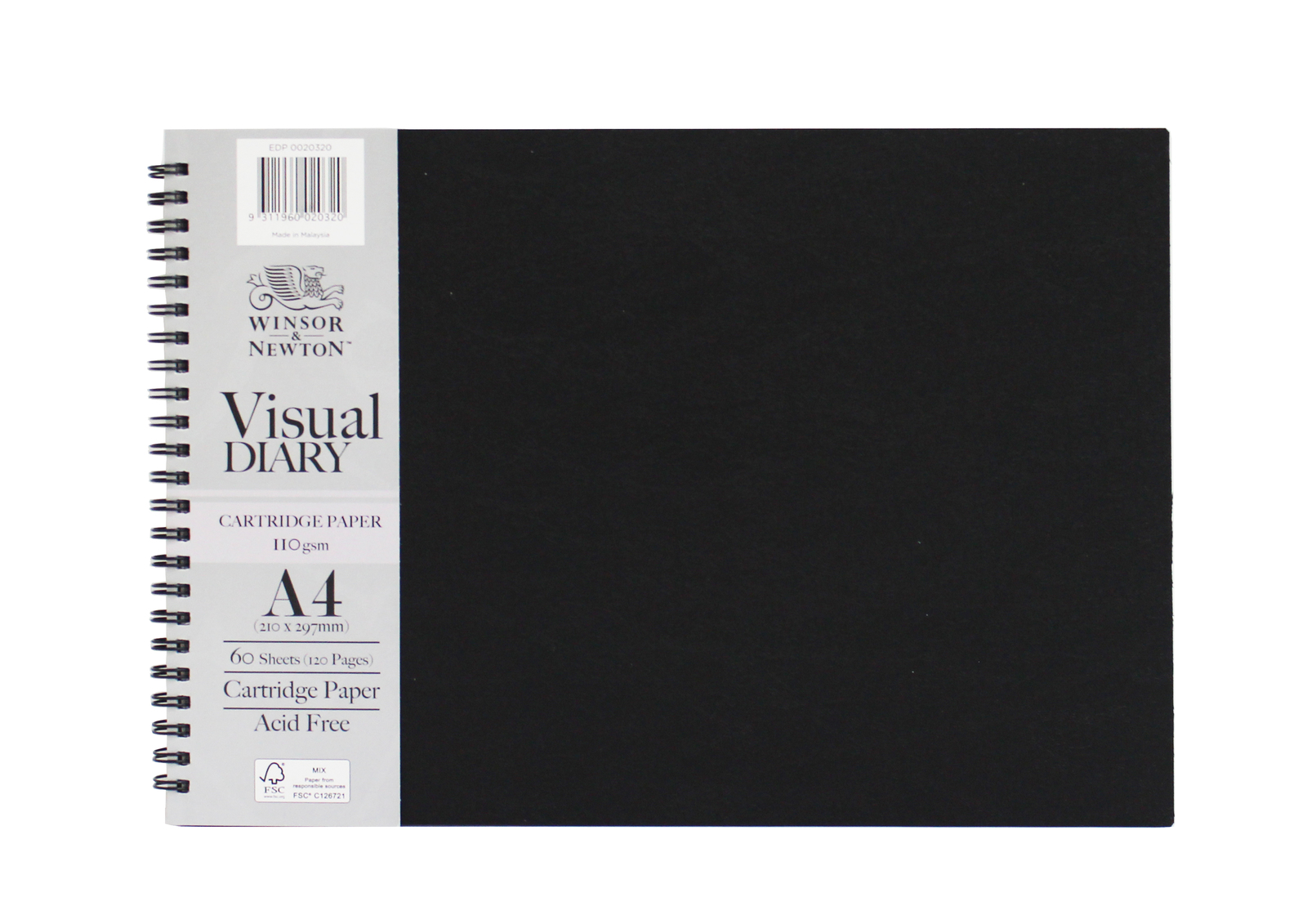Buy Winsor & Newton: A4 Landscape Visual Diary 110gsm FSC Mix Credit at ...