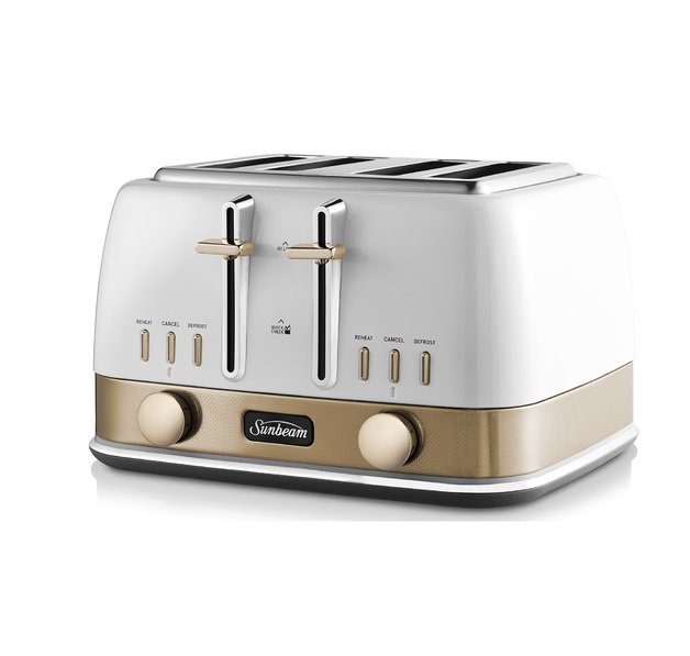 Sunbeam: New York Collection - 4 Slice Toaster (White Gold) | at Mighty ...
