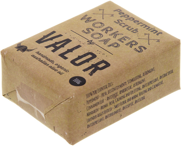 Buy Valor Organic Peppermint Scrub Workers Soap (100g) at Mighty Ape NZ