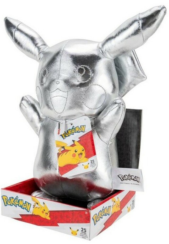 Pokémon 25th Anniversary: Pikachu (Silver Version) - Plush Figure | at ...