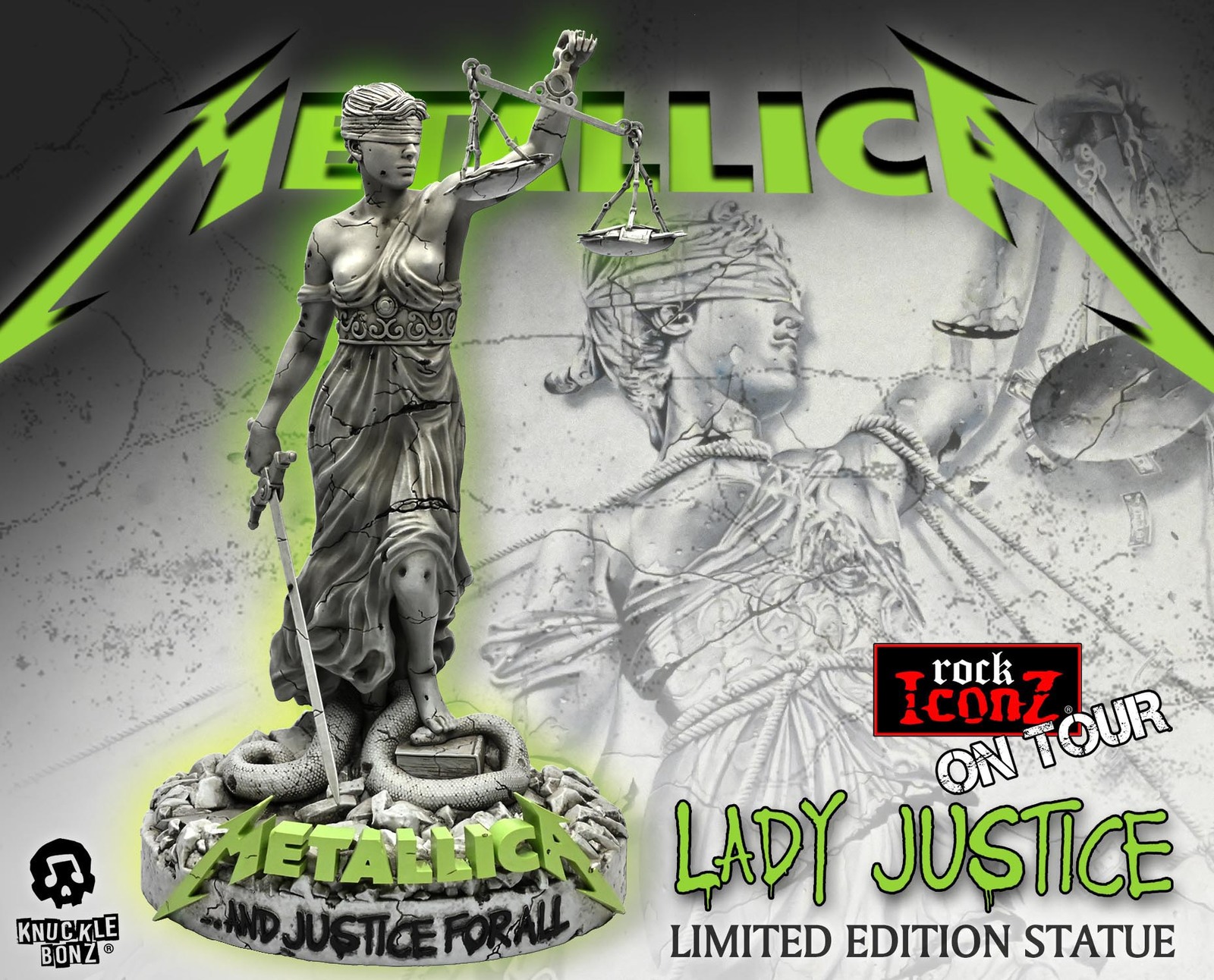 Metallica (Lady Justice) - On Tour Statue | at Mighty Ape NZ