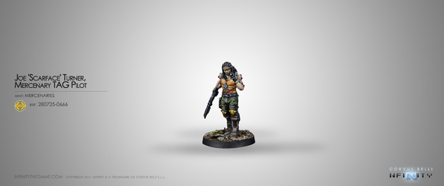 Infinity: Joe "Scarface" Turner, Mercenary TAG Pilot | at Mighty Ape NZ