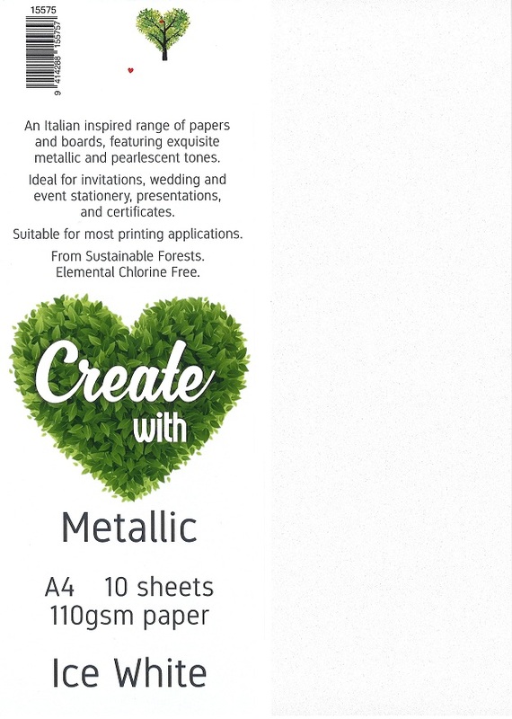 Buy Metallic Paper A4 110gsm - Ice White (10 Pack) at Mighty Ape NZ