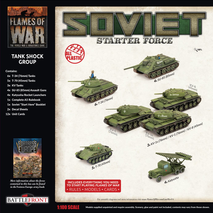 Flames of War: Soviet LW Tank Shock Group Army Deal | at Mighty Ape NZ