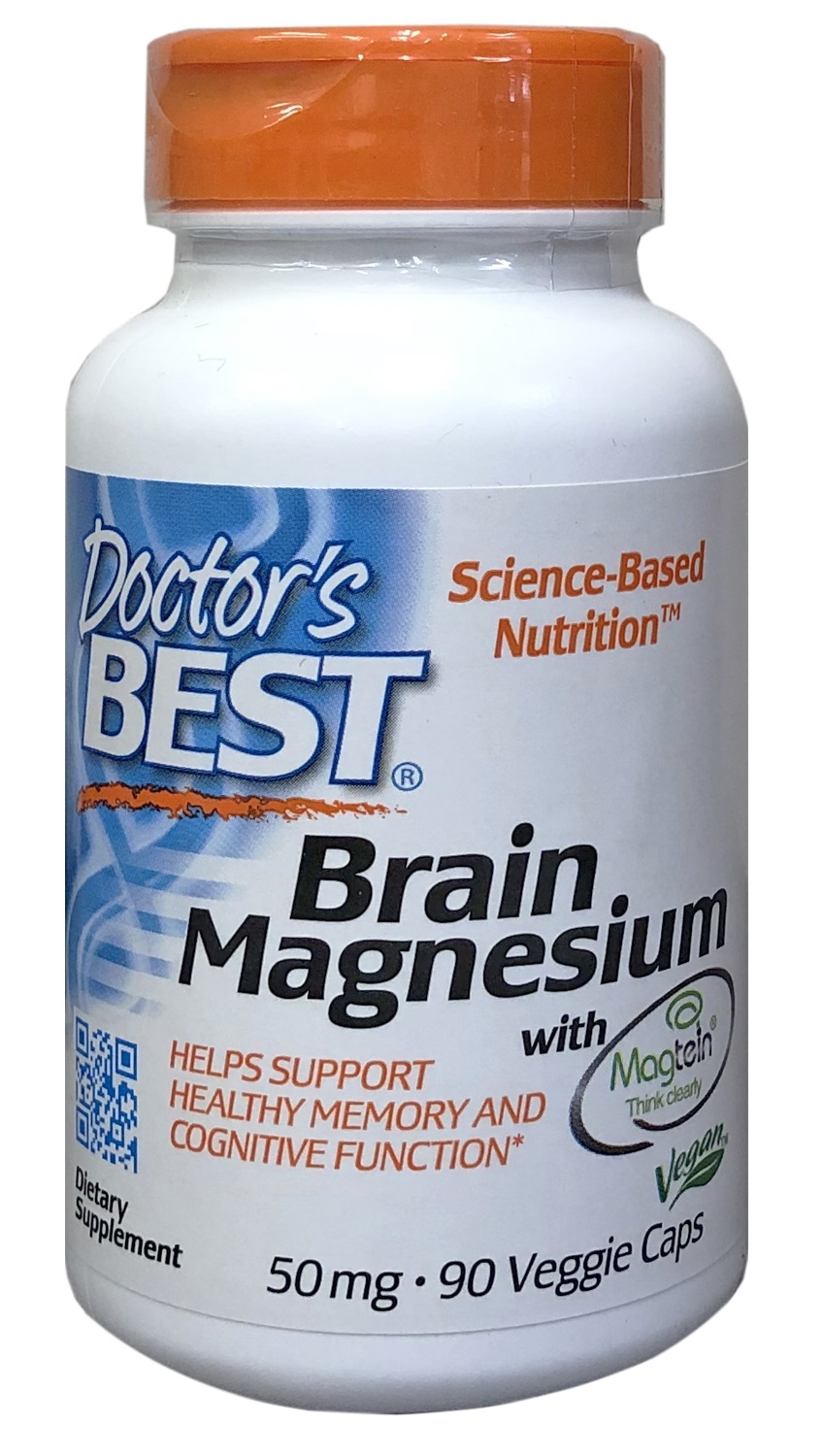 Buy Doctor's Best Brain Magnesium 50mg (90 Veggie Caps) at Mighty Ape NZ
