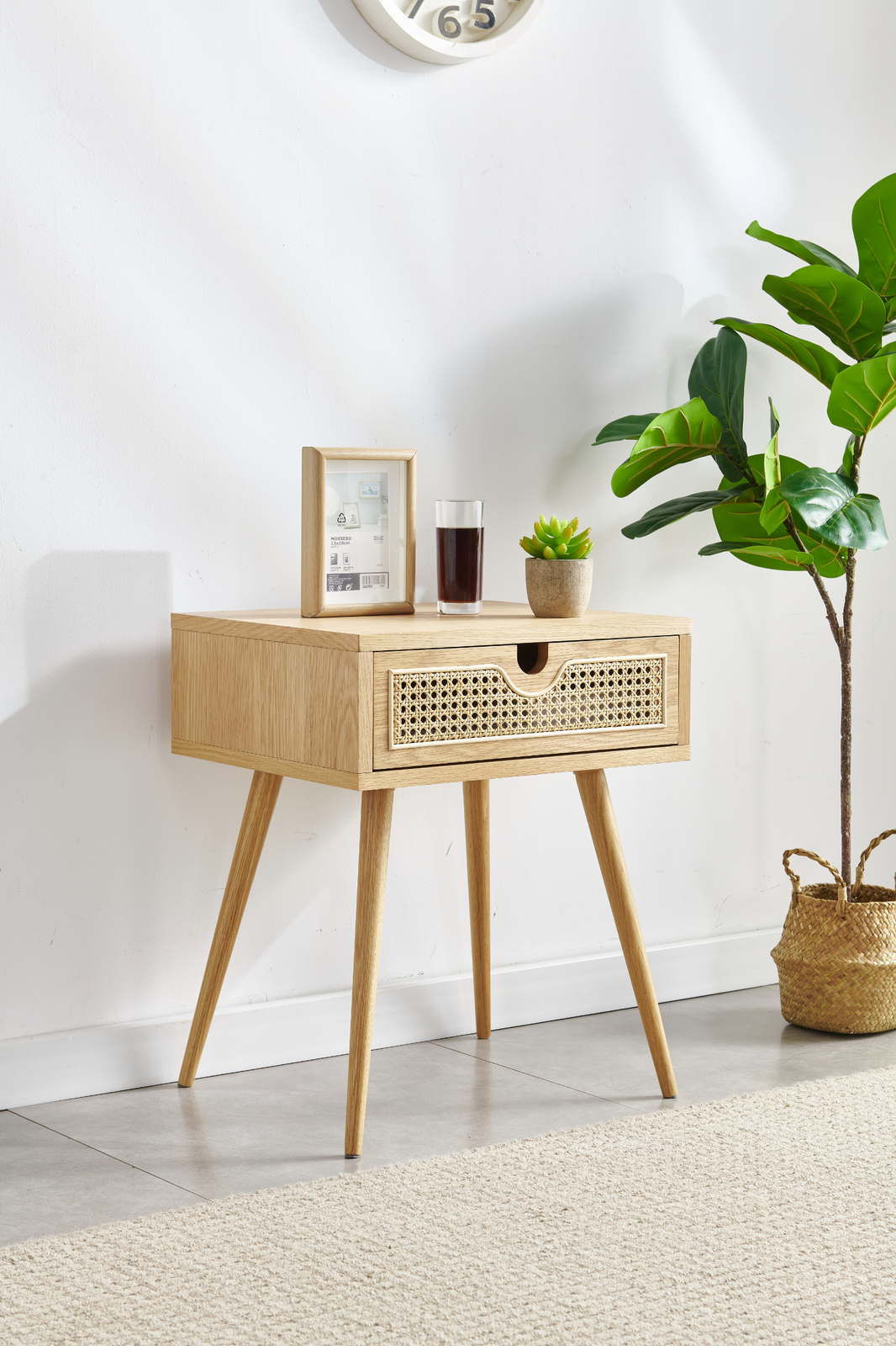 Buy Fraser Country Natural Rattan Bedside Table at Mighty Ape NZ