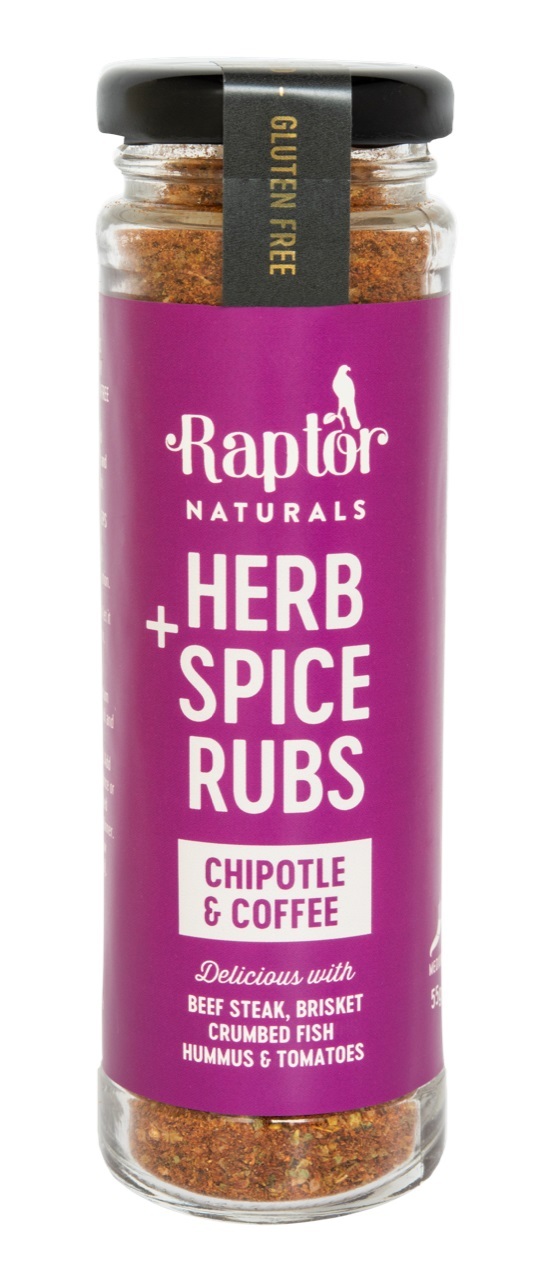 Raptor Naturals Chipotle & Coffee Rub 70g | at Mighty Ape NZ
