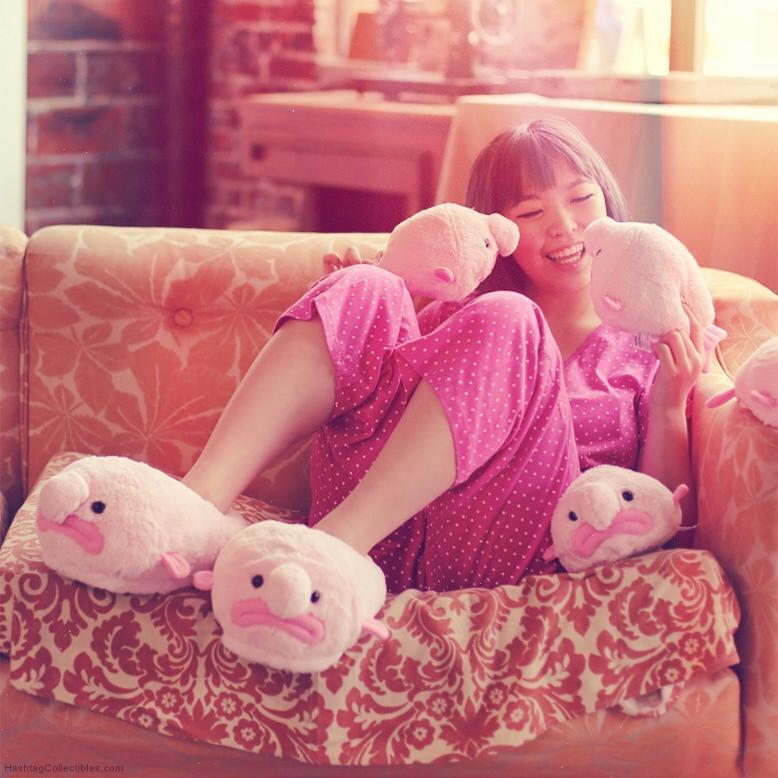 Blob Fish - Plush Slippers | at Mighty Ape Australia