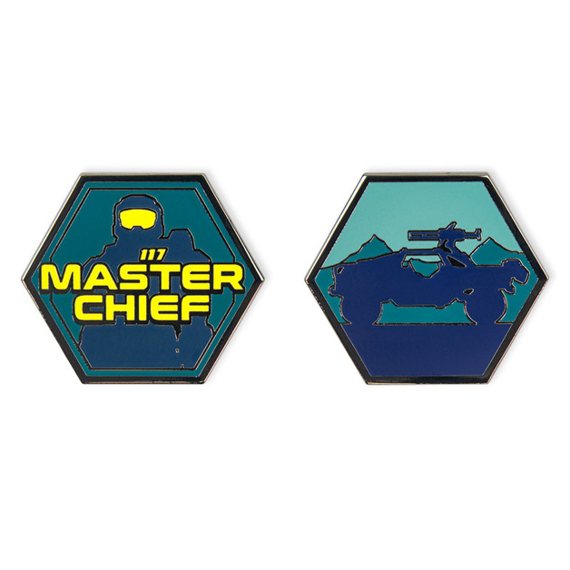 Master Chief & Warthog - Pin Badge Set | at Mighty Ape NZ