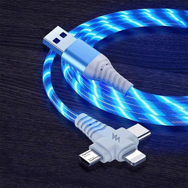 3-in-1 Illuminated Charging Cable | at Mighty Ape NZ