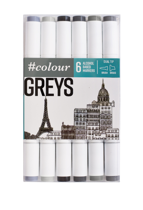 Buy #Colour: Marker Set - Grey (6 Pack) at Mighty Ape NZ