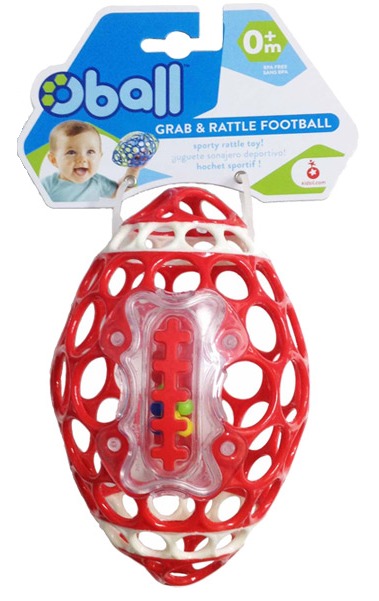 Buy Oball: Grab n Rattle Football - Red at Mighty Ape NZ