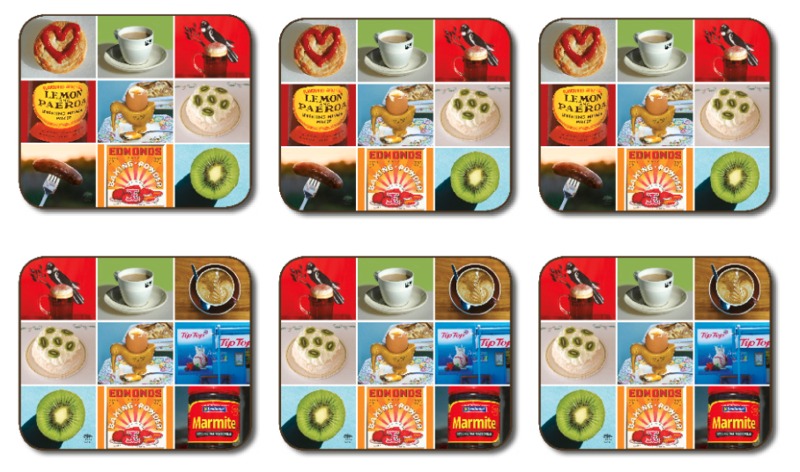 NZ Food Icons Coasters (Set 6) | at Mighty Ape NZ