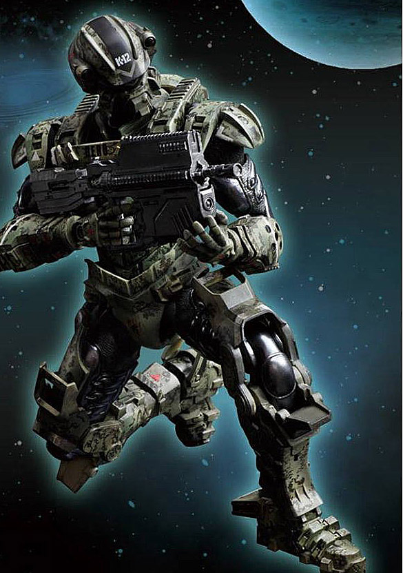 Starship Troopers Invasion Play Arts Kai Major Henry Varro Action ...