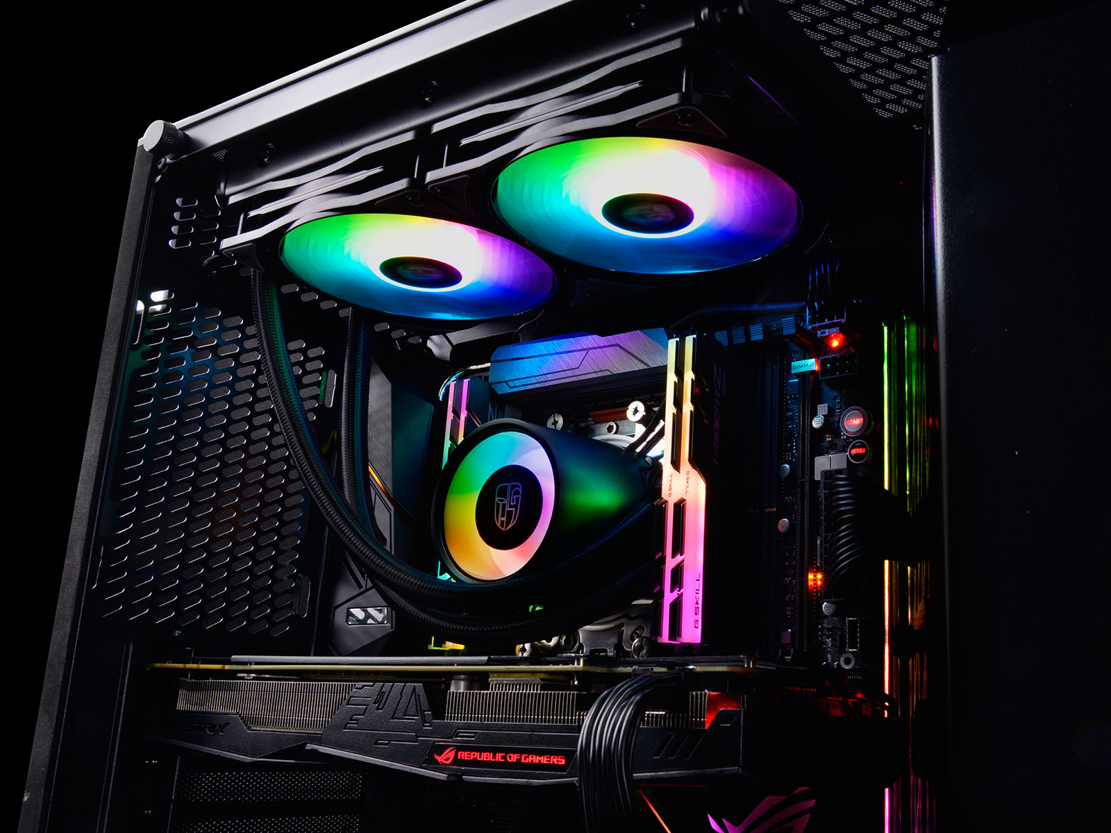280mm Deepcool Castle 280RGB RGB AIO CPU Cooler | at Mighty Ape NZ