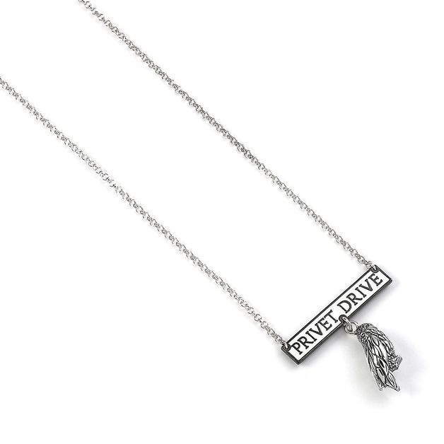 Harry Potter Privet Drive Necklace with Hedwig Charm in Sterling Silver ...