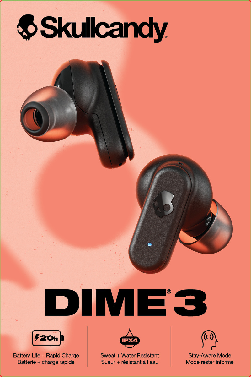 Skullcandy: Dime 3 True Wireless Earbuds - True Black | at Mighty Ape NZ