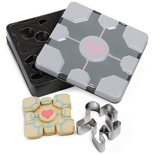 Portal Cookie Cutters in Companion Cube Tin (set 8) | at Mighty Ape NZ