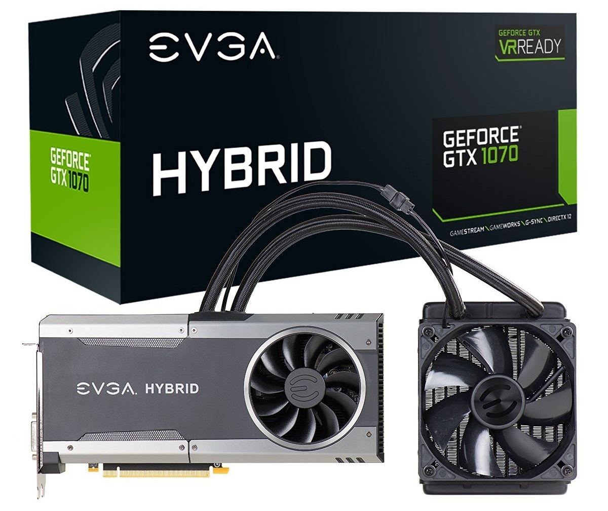 EVGA GeForce GTX 1070 8GB FTW Hybrid Water Cooler GPU | at Mighty Ape NZ
