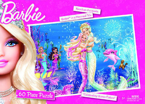 Barbie Mermaid 60 Piece Jigsaw Puzzle - Celebrating Queen Calissa ...