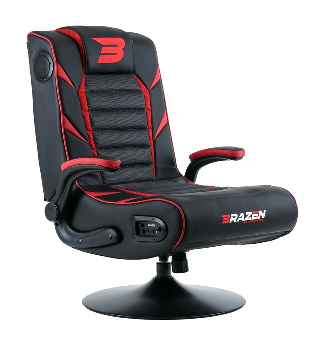 BraZen Panther Elite 2.1 Bluetooth Surround Sound Gaming Chair (Red ...
