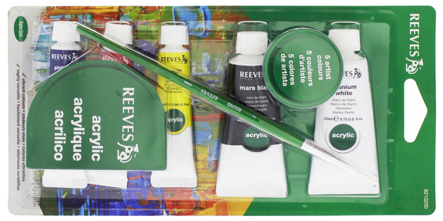 Buy Reeves Acrylic Colour Paints - Set of 5 at Mighty Ape NZ