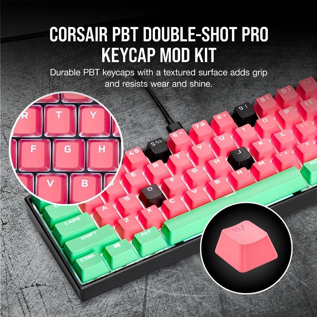 Corsair PBT Double-shot Pro Keycaps - Pink | | Buy Now | at Mighty Ape NZ