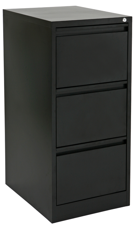 Buy Proceed Lockable Filing Cabinet 3 Drawer - Black at Mighty Ape NZ