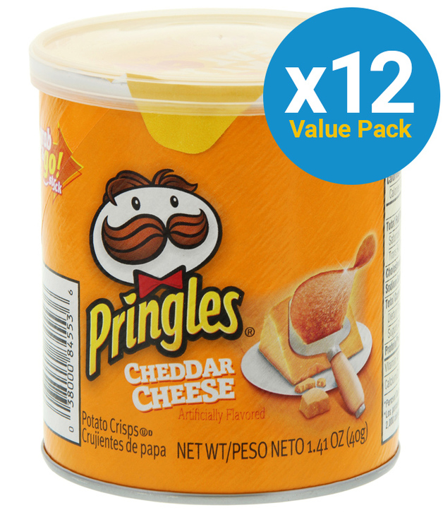 Pringles Grab & Go Small Cheddar Cheese 40g 12 pack | at Mighty Ape NZ