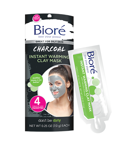Buy Biore: Self Heating One Minute Charcoal Clay Mask (4 Pack) at ...