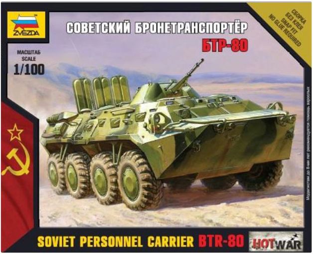 Zvezda 1/100 Soviet BTR-80 APC | at Mighty Ape NZ