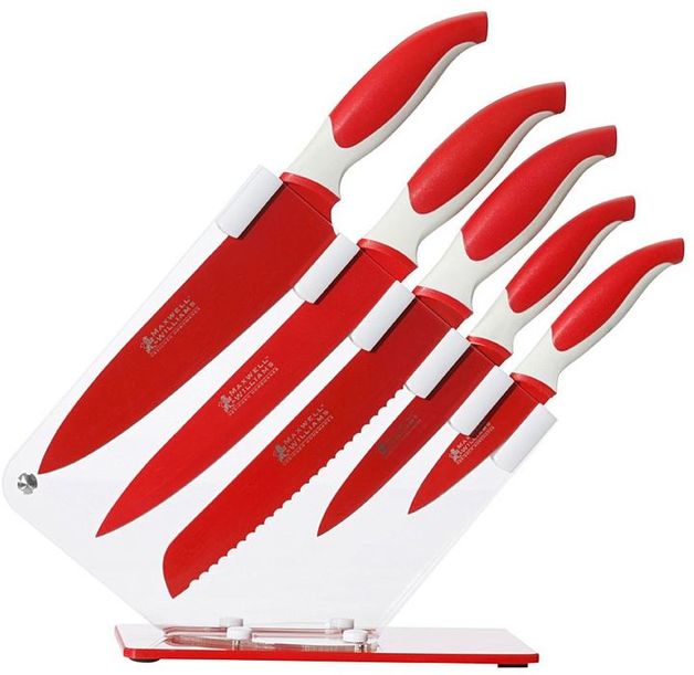 Maxwell & Williams: Slice & Dice - 6 Piece Knife Set (Red) | at Mighty ...