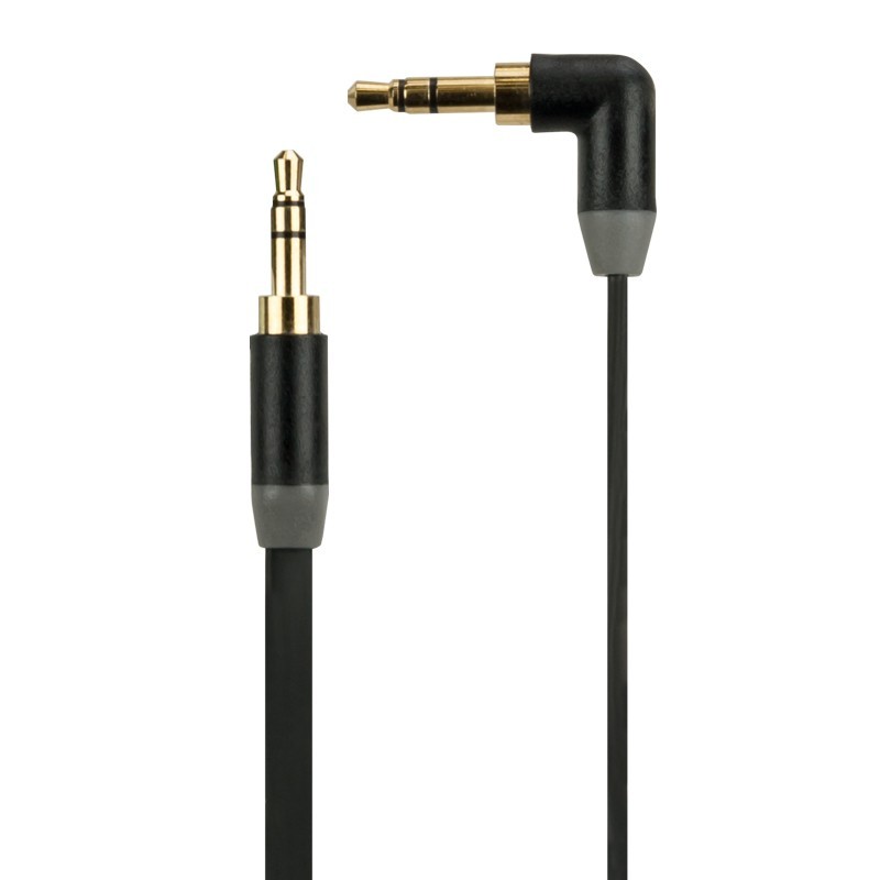 Gecko Soundwire Right Angle 3.5mm to 3.5mm Cable (Black) | at Mighty Ape NZ