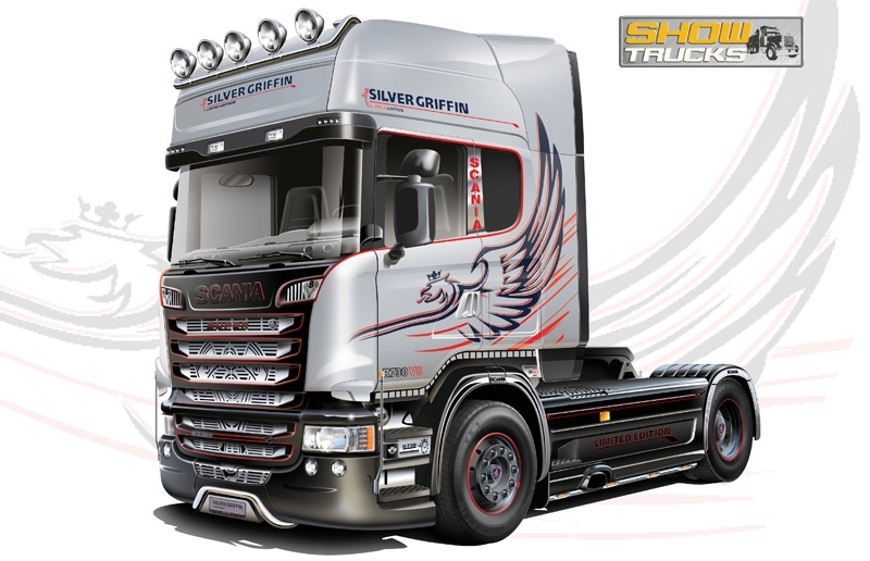 1:24 Scania V8 Streamline (Silver Griffin) - Model Kit | at Mighty Ape NZ