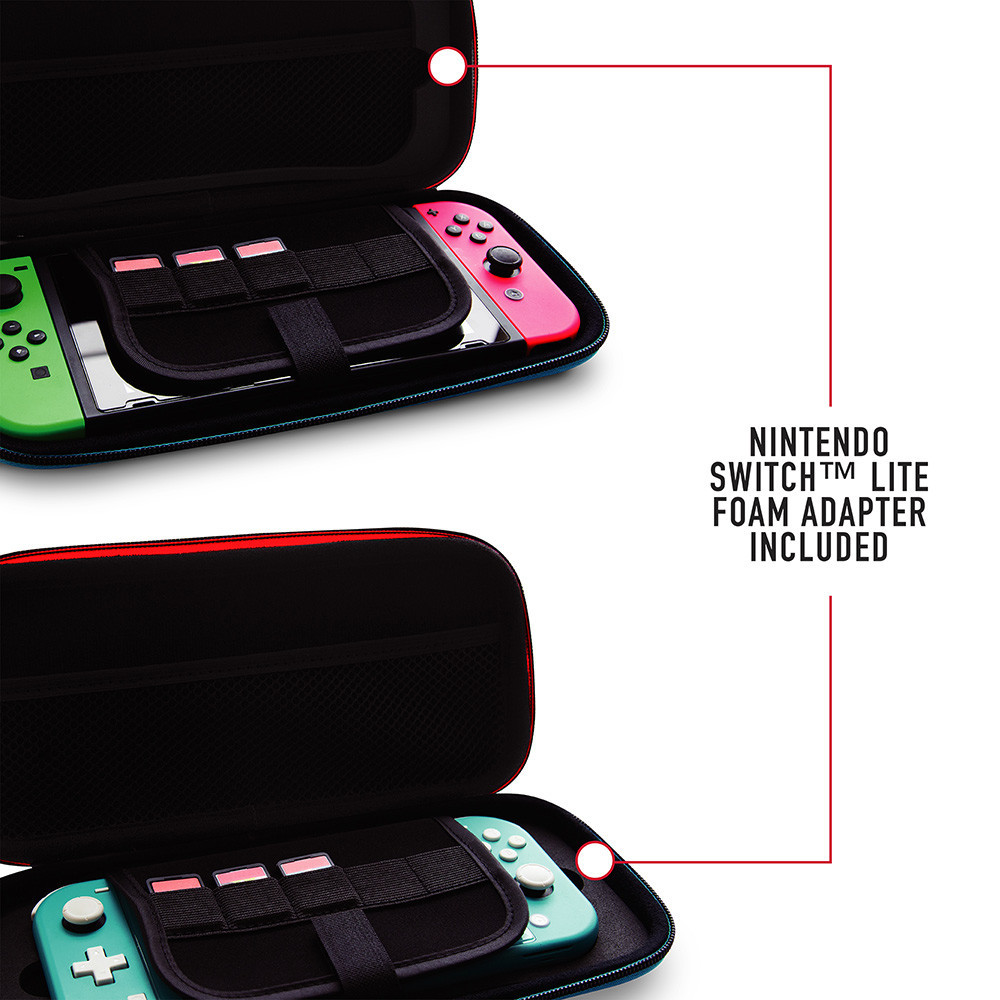 4Gamers Premium Travel Kit for Nintendo Switch (Neon Red and Blue ...