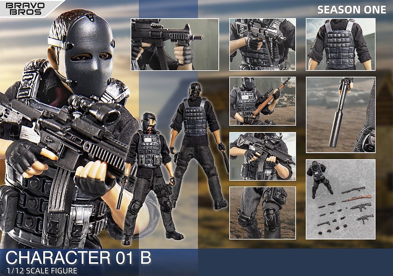 1/12 MERCENARY 01 (Black) - Action Figure | at Mighty Ape NZ