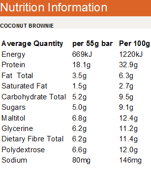 Buy Horleys Carb Less Original Bars - Coconut Brownie (12 x 55g Pack ...