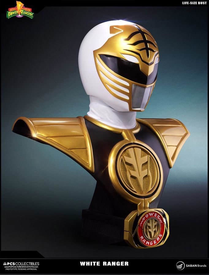 White Ranger - Life-Size Bust | at Mighty Ape NZ