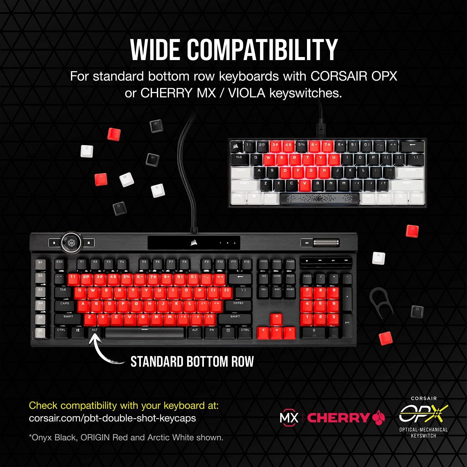 Corsair PBT Double-shot Pro Keycaps - Black | | Buy Now | at Mighty Ape NZ