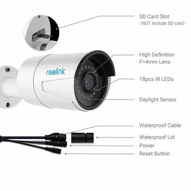 Reolink: 5MP POE Bullet Camera - Built-in Mic | at Mighty Ape NZ