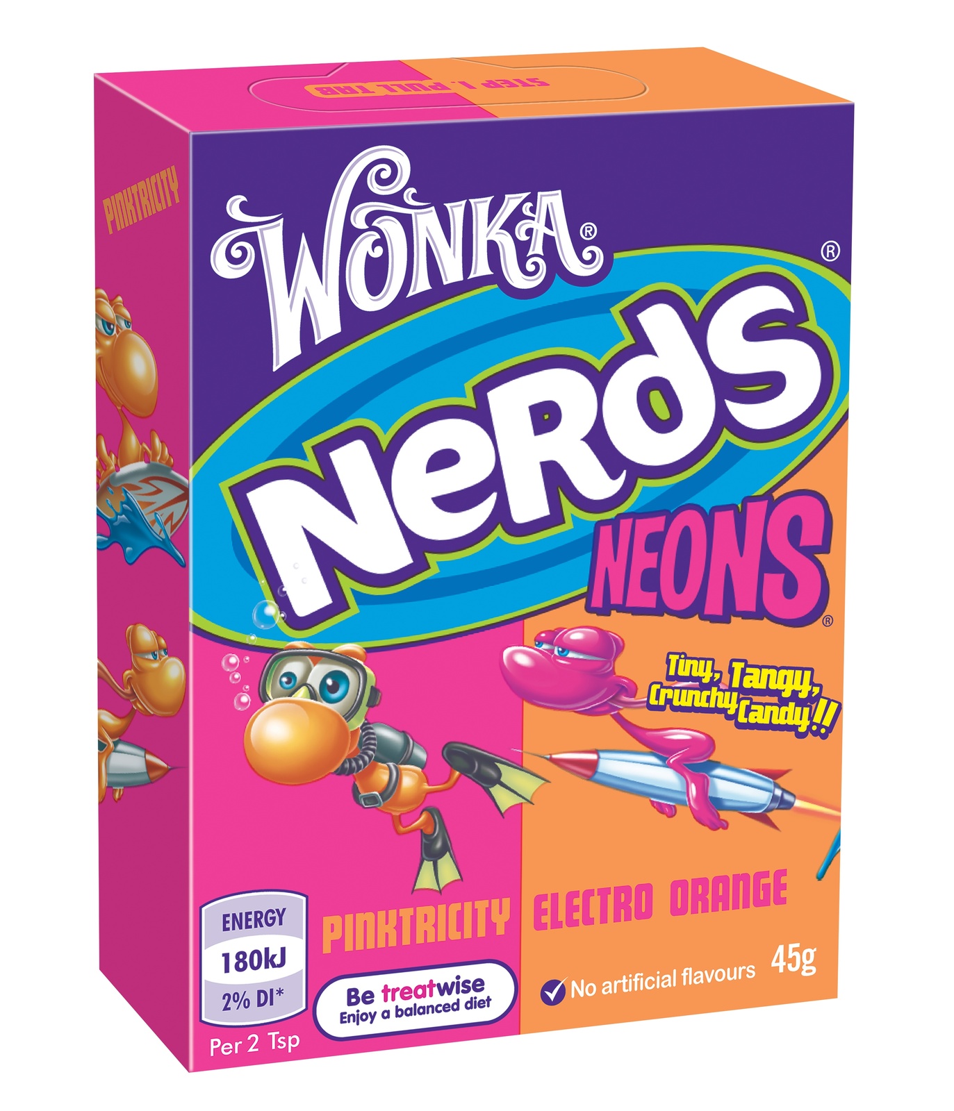 Wonka Nerds - Neon (45g) - 24 Pack | at Mighty Ape NZ