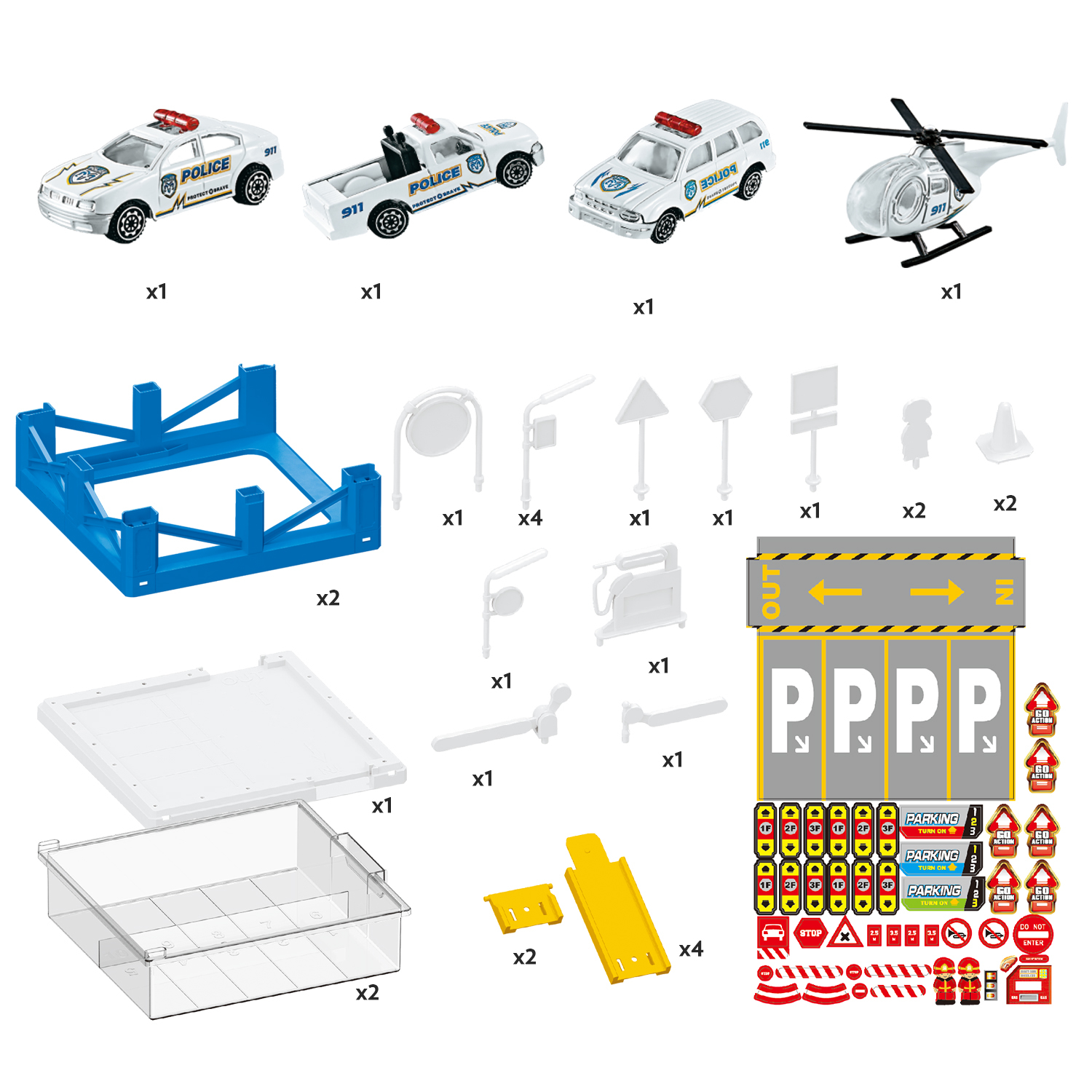 Buy Police Car Storage Drawer & Parking Pad - Double Drawer at Mighty ...