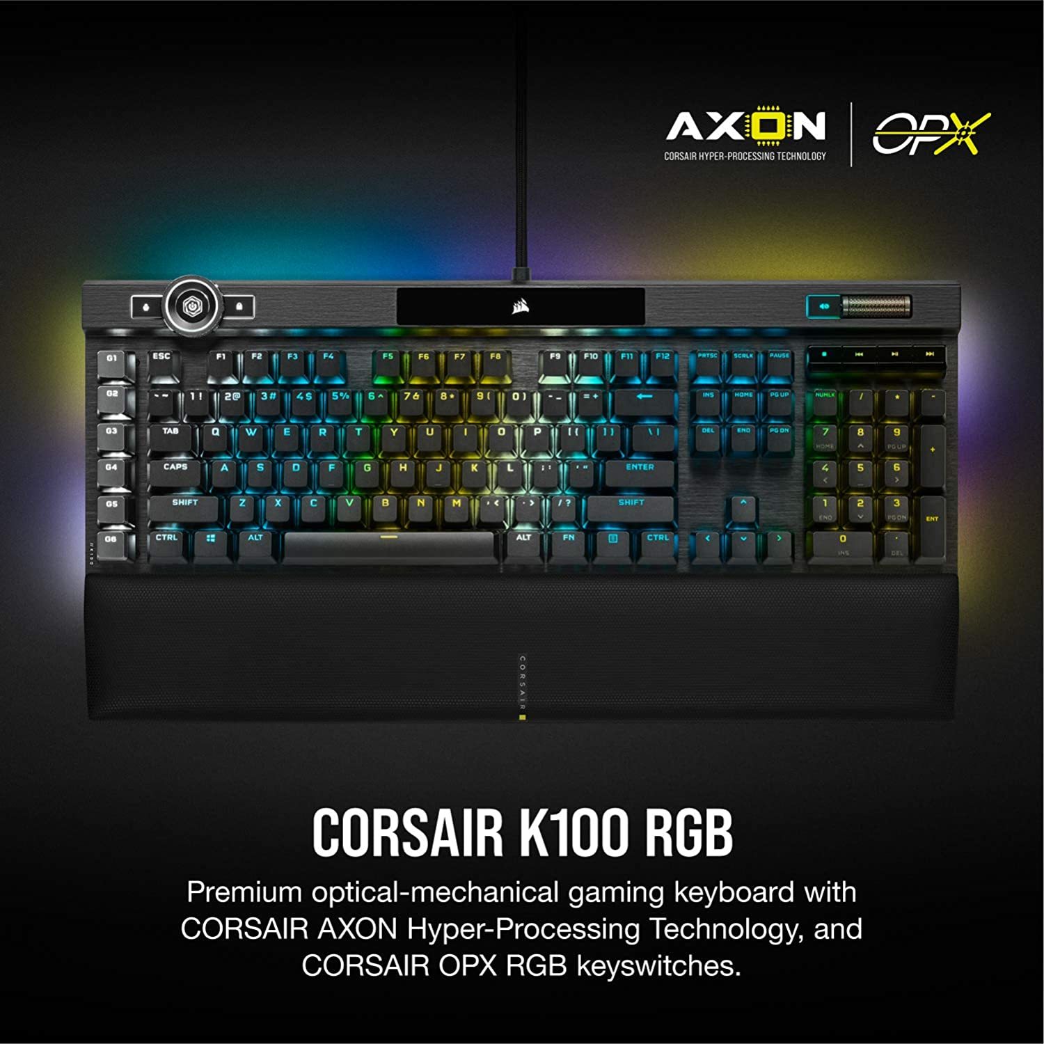 Corsair K100 RGB Optical Mechanical Gaming Keyboard (OPX Switch) | | In ...