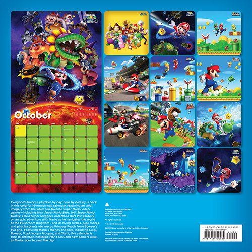 Super Mario Brothers Wall Calendar 2012 | Buy Now | at Mighty Ape NZ