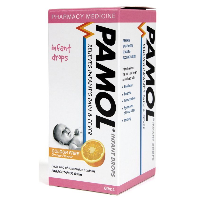 Buy Pamol Infant Drops Colour Free (60ml) at Mighty Ape NZ