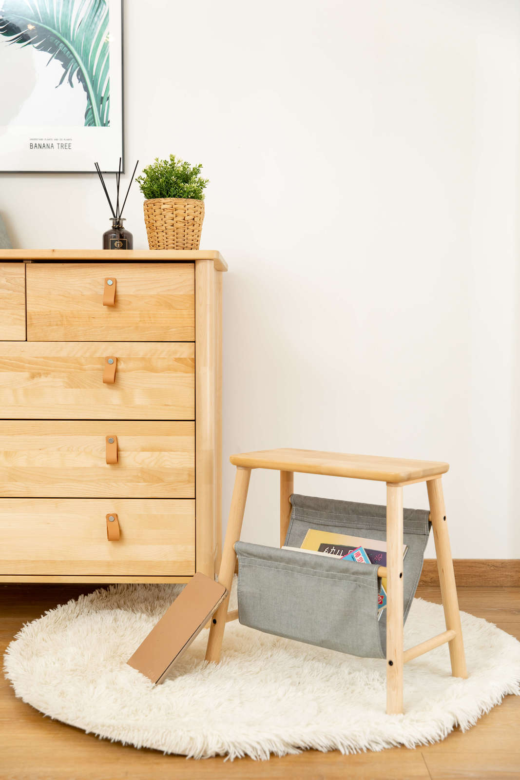 Buy Solid Birch Wood Storage Stool at Mighty Ape NZ